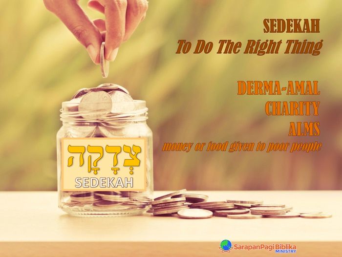 SEDEKAH (To Do The Right Thing) DERMA-AMAL - SarapanPagi Biblika Ministry
